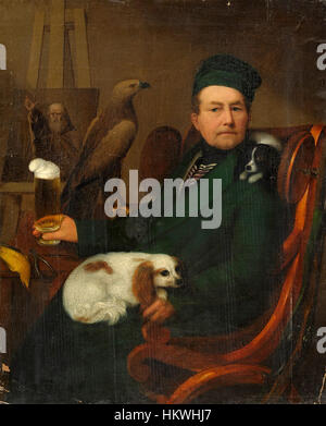 This 18th-century portrait, titled 'Herrenportrait mit Brief', features ...