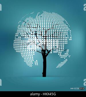 Tree shaped world map. Vector illustration Stock Vector Image & Art - Alamy