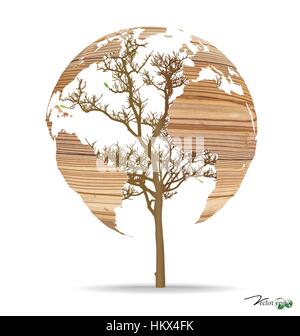 Tree shaped world map. Vector illustration Stock Vector Image & Art - Alamy