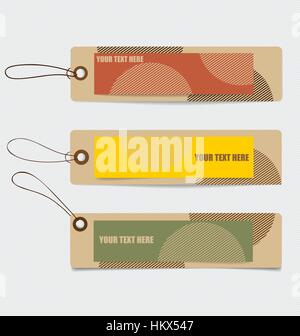 Note papers, Tag. Vintage Style template Design vector illustration ...