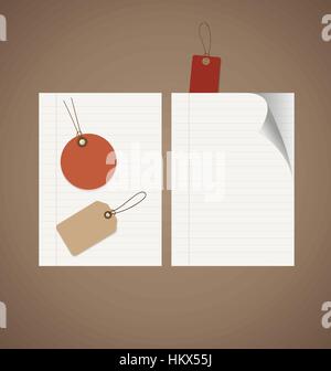 Note papers, Tag. Vintage Style template Design vector illustration ...