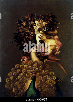 Arcimboldo’s 'Air' is part of his famous series of paintings depicting ...