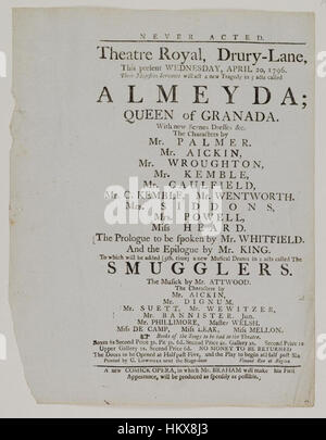 This 1796 playbill from the Bodleian Libraries announces the ...