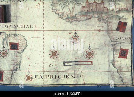 The Portuguese portolan map of the Atlantic, housed in the Bodleian ...