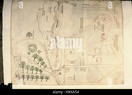 A detailed historical map of Jerusalem, showing key locations and ...