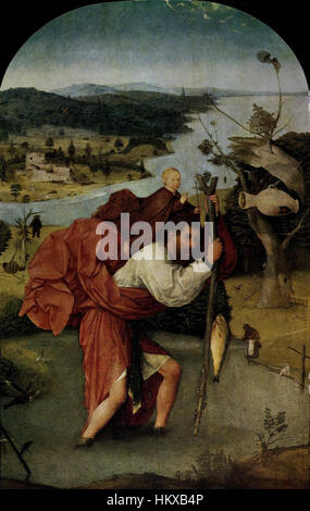 Bosch - Saint Christopher Carrying the Christ Child, circa 1500, St 26 ...