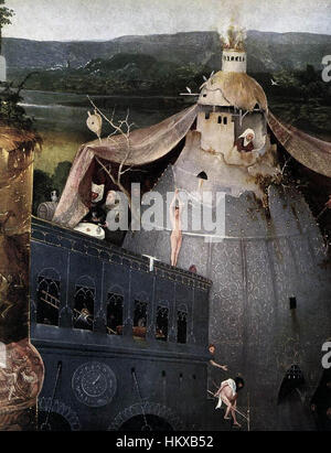 Hieronymus Bosch's painting 'The Temptation of St. Anthony' presents a ...