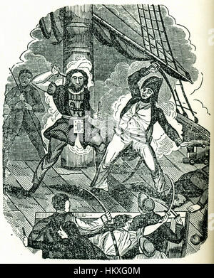 This artwork portrays the legendary battle between Beowulf and Grendel ...