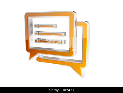 Chat icon isolated on 3d blue round button abstract illustration Stock ...