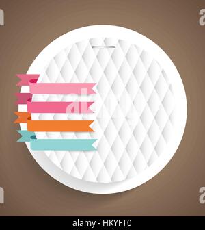 Note papers with ribbons, ready for your message. Vector illustration ...