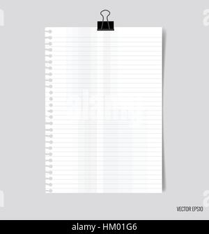 Collection of white papers, ready for your message. Vector illustration ...