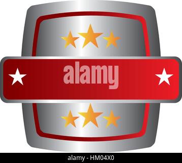 Guaranted label vector illustration isolated on white background. Blue ...