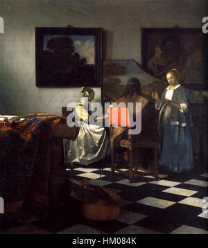 'The Concert' by Johannes Vermeer, a masterpiece of Dutch Baroque ...