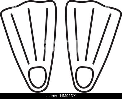 Diving fins isolated Stock Vector Image & Art - Alamy