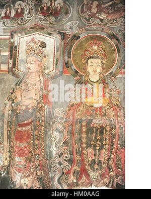 The fresco from the Kin Dynasty at Ch'ung-fu Temple in Shuo-chou ...