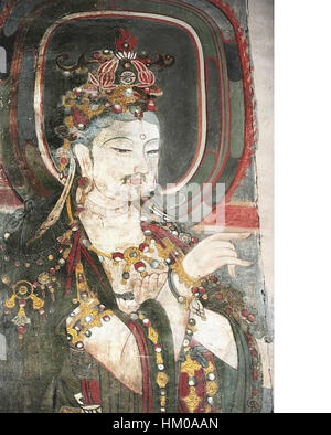 This fresco, located in Ch'ung-fu Temple in Shuo-chou, depicts the ...