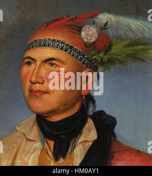 Joseph Brant by Charles Willson Peale 1797 detail Stock Photo - Alamy