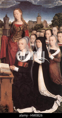 The 'Memling Triptych of Family Moreel' is a detailed triptych by Hans ...