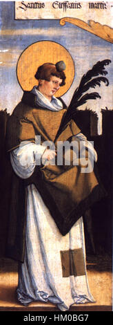 This painting depicts the martyrdom of St. Stephen, the first Christian ...