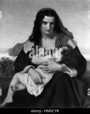 Hugues Merle’s painting 'The Scarlet Letter' depicts the theme of ...