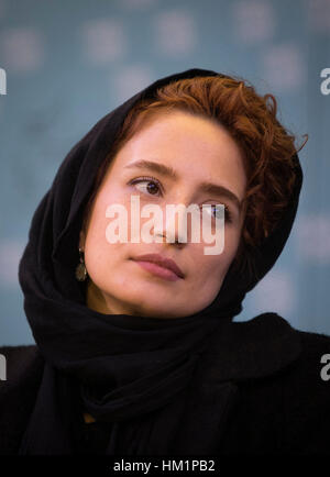 Tehran, Iran. 1st Feb, 2016. Iranian actress Negar Javaherian attends a ...