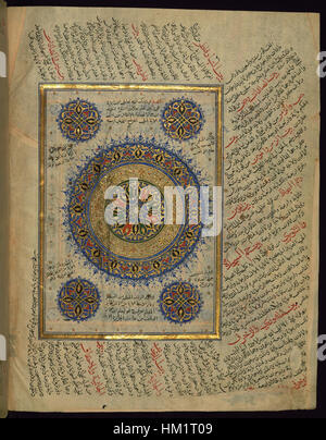 This illuminated frontispiece originates from a manuscript of the ...