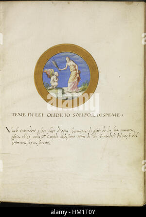 A leaf from an emblem book, showcasing an Italian design. The image ...