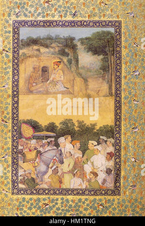 This artwork depicts Mughal Emperor Jahangir with his vizier, a key ...