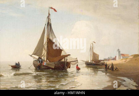 Julius Huth - Unloading the catch Katwijk Aan Zee Stock Photo - Alamy