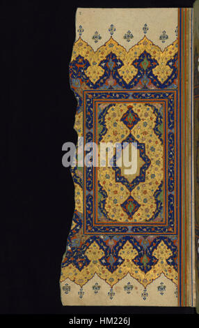 The double-page illuminated frontispiece of Hafiz's manuscript, Walters ...