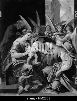 A depiction of the Marriage of St. Catherine illustrating Christian ...