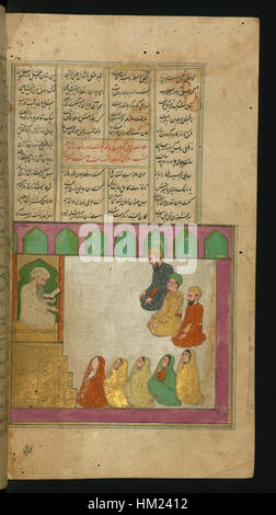 This painting by Jalal al-Din Rumi depicts a snake charmer alongside a ...