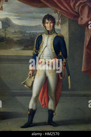 This historical painting depicts Joachim Murat, King of Naples, bidding ...