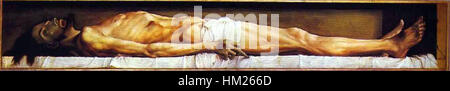 Hans Holbein's 'Dead Christ' is a powerful painting that depicts the ...