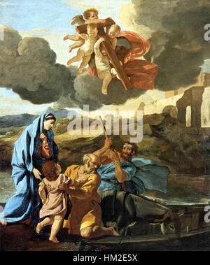 'Le Retour d'Egypte' by Nicolas Poussin depicts a biblical scene of the ...