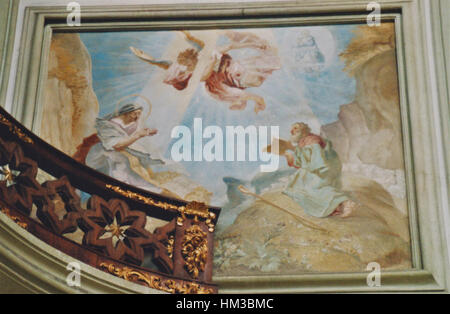 This artwork depicts the Kladruby Monastery, a historic religious site ...