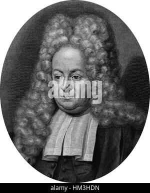An oil painting by Pieter van Gunst depicting Johann Ernst Schmieden, a ...