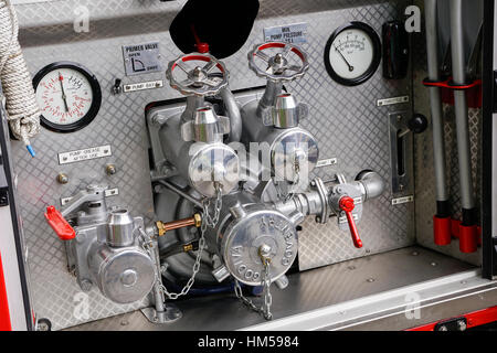 Vintage fire engine parts Stock Photo - Alamy