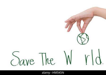 Handwriting text writing Save The World. Conceptual photo Protect the ...