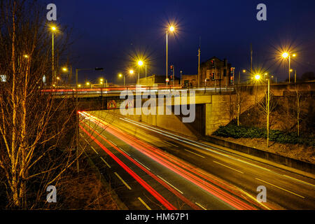 Light Trails at Odsal Top, Bradford, UK Stock Photo - Alamy