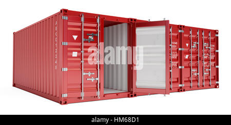 Cargo Containers, 3D rendering isolated on white background Stock Photo - Alamy