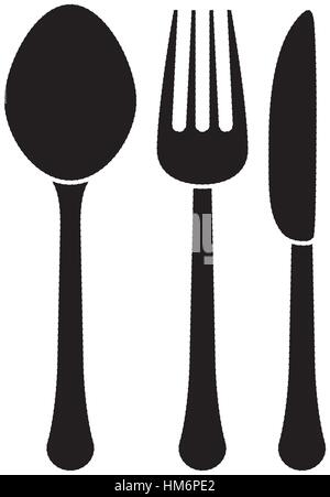 contour plate with cutlery icon image design, vector illustration Stock ...