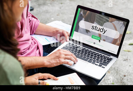 Distance learning online search interface Stock Photo - Alamy