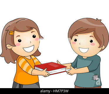 Illustration of a Kid Boy Giving Out Papers as a Classroom Paper Patrol ...