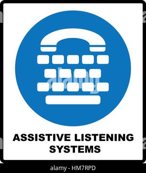 Assistive listening systems icon linear logo mark set collection in ...