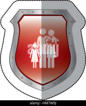 dotted shape metal emblem in blank element design Stock Vector Image ...