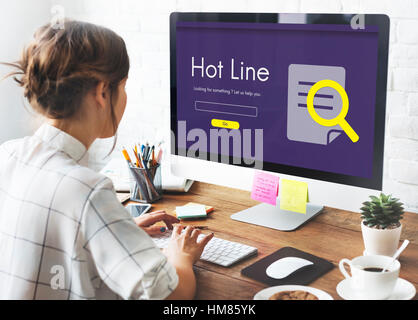 Call Center Hot Line Information Concept Stock Photo - Alamy