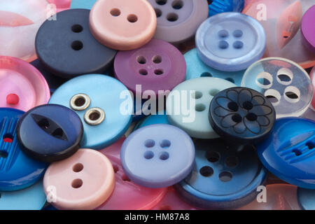 Blue Sewing Buttons Stock Photo - Alamy