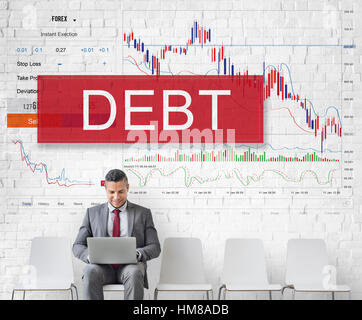 Debt Chart Graphic Diagram Concept Stock Photo - Alamy