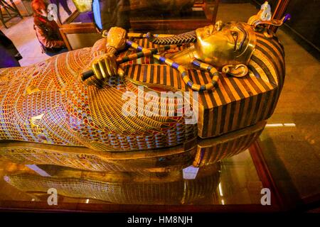 Museum Egypt Antiquity Sarcophagus Coffin Pharaoh Art Painting Stock ...